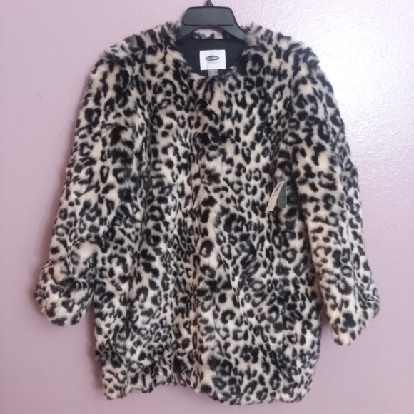 Old Navy | Jackets & Coats | Old Navy Faux Fur Leopard Print Coat | Poshmark